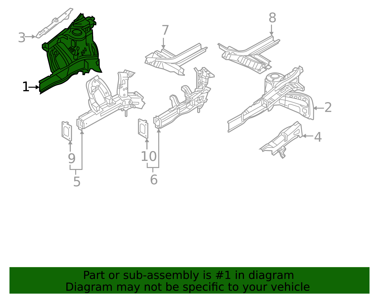 2019-2020 Hyundai Elantra Apron Assembly 64502-F2500 | QuirkParts