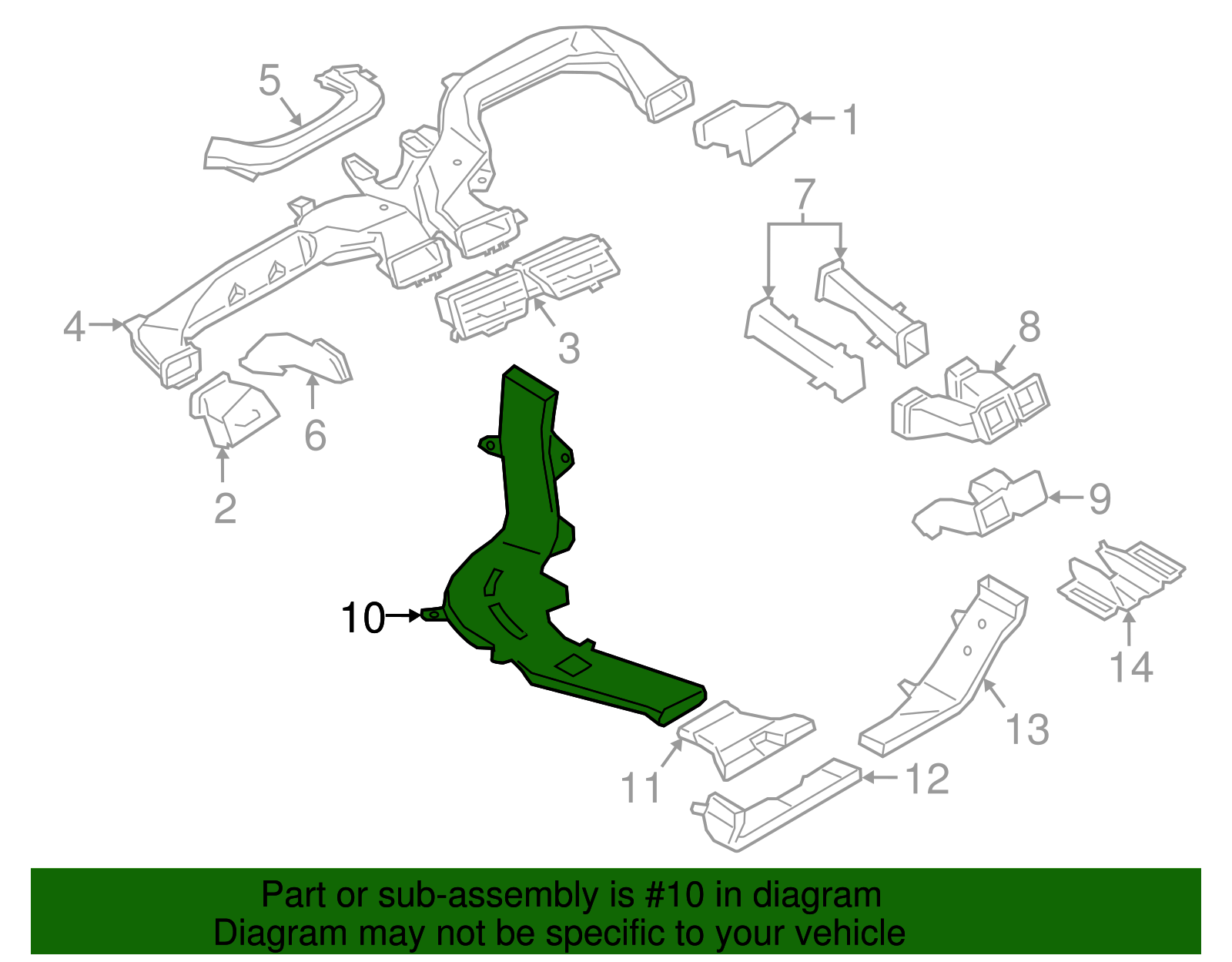 2016-2023 BMW 2016-2023 BMW - Rear Duct 51-47-7-343-501 | BMW Parts ...
