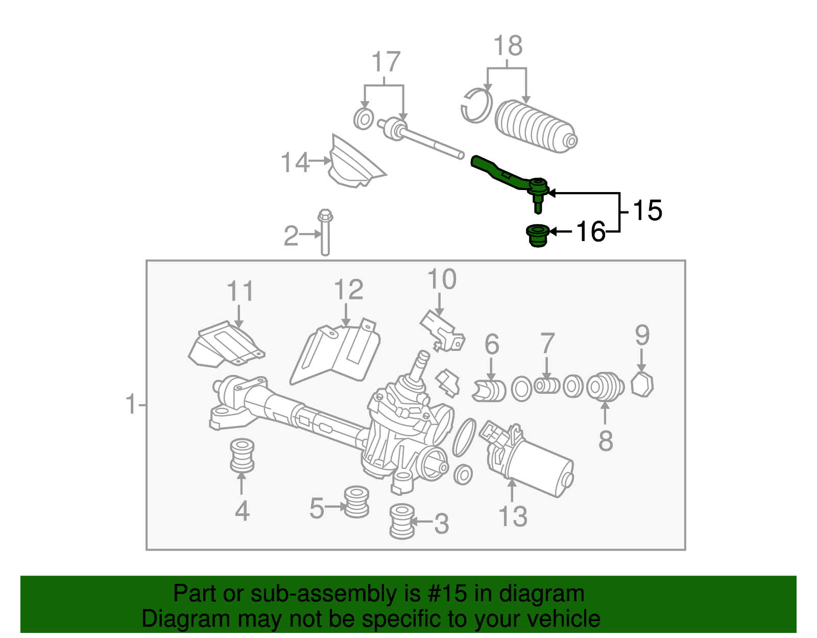 53540-TF0-003 - 2009-2014 Honda - End R Tie Rod | Honda Car Parts Direct