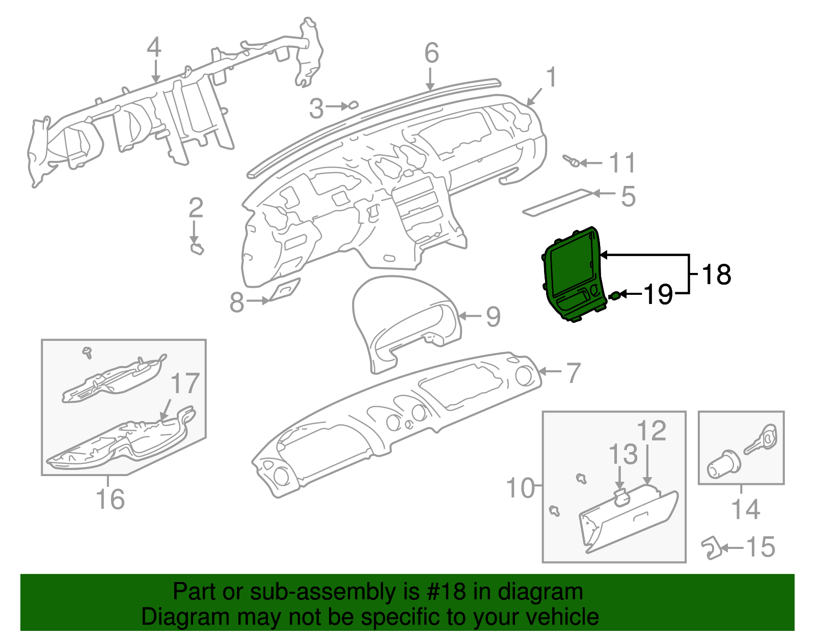 2004-2005 Mazda Miata Center Bezel NE45-55-210 | Mazda Parts Deals