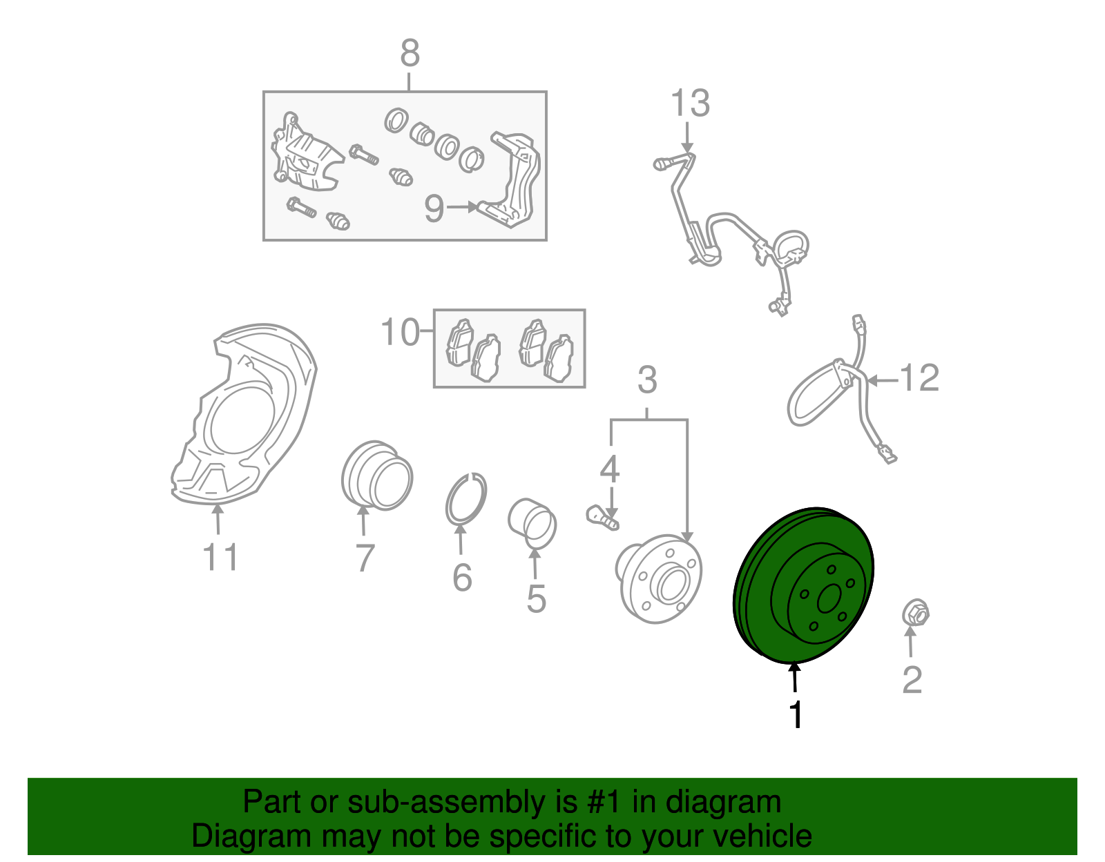 2010-2015 Lexus Rotor 43512-0E030 | OEM Parts Online