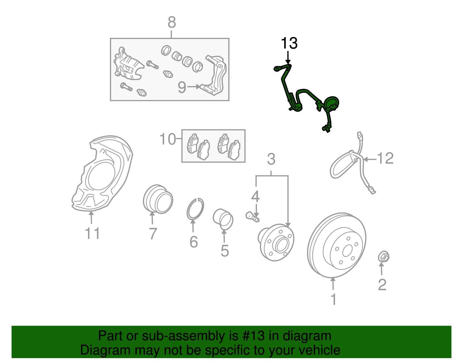 89543-0E080 - High-Quality ABS Wheel Speed Sensor for 2010-2015 Lexus ...