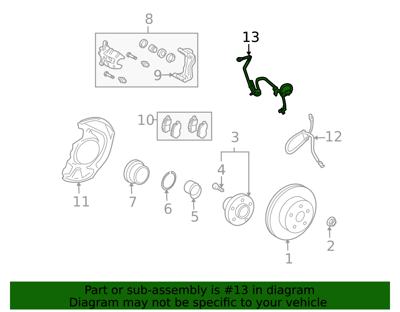 89543-0E080 - High-Quality ABS Wheel Speed Sensor for 2010-2015 Lexus ...