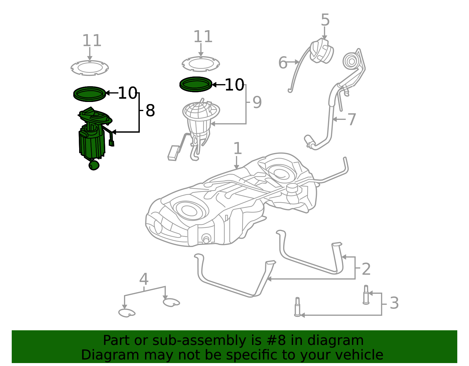 2005-2017 Mopar Fuel Pump/level Unit Module Kit, Left, Primary ...