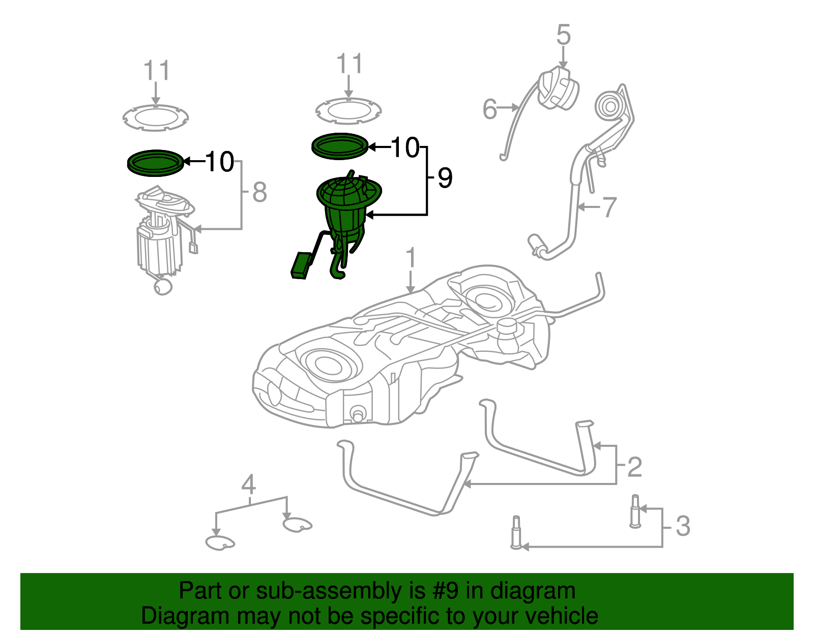 2005-2017 Mopar Fuel Pump And Sender Assembly 05136022AM | Mopar Parts ...