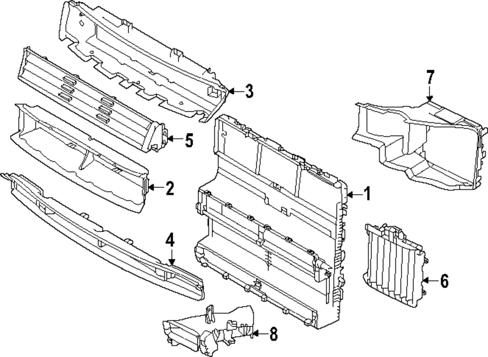 2023 Land Rover Range Rover Sport Radiator Shutter Assembly 523123502 ...