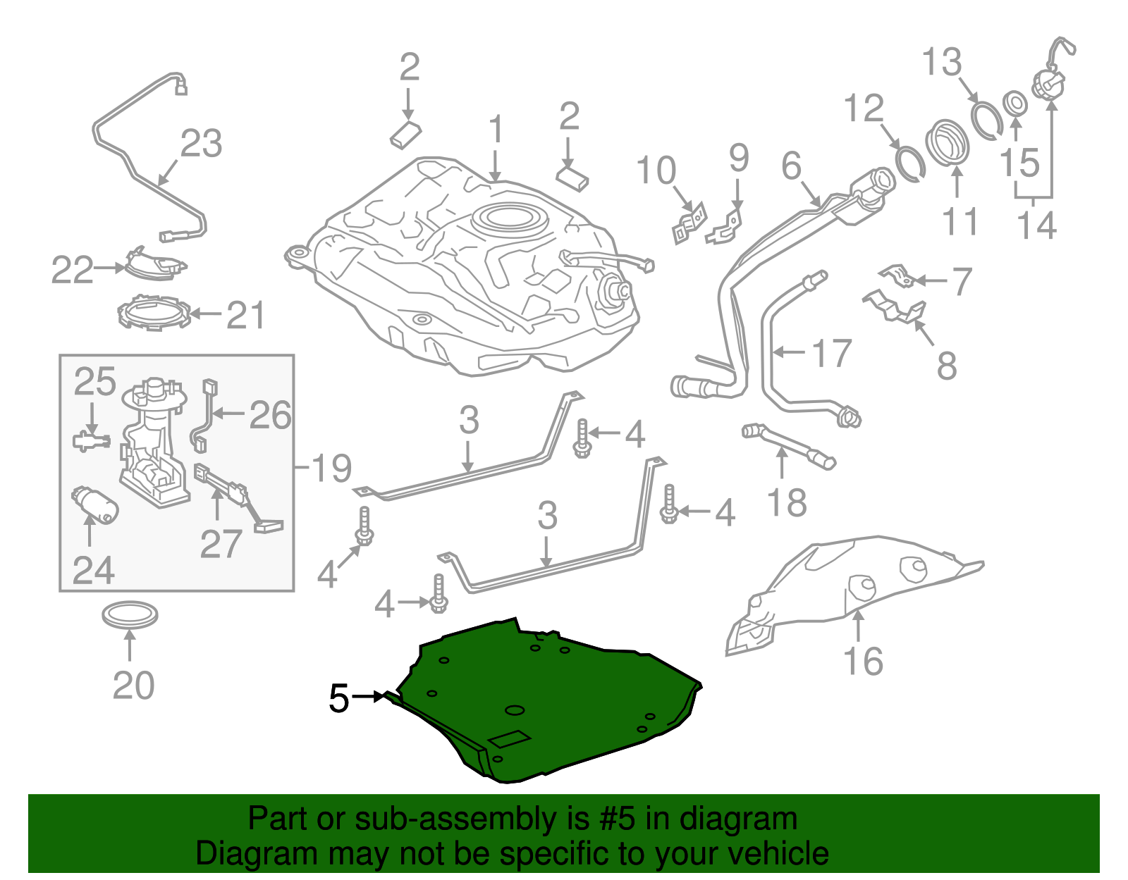 2018-2022 Toyota C-HR Tank Shield 77606-F4020 | Toyota Parts Center