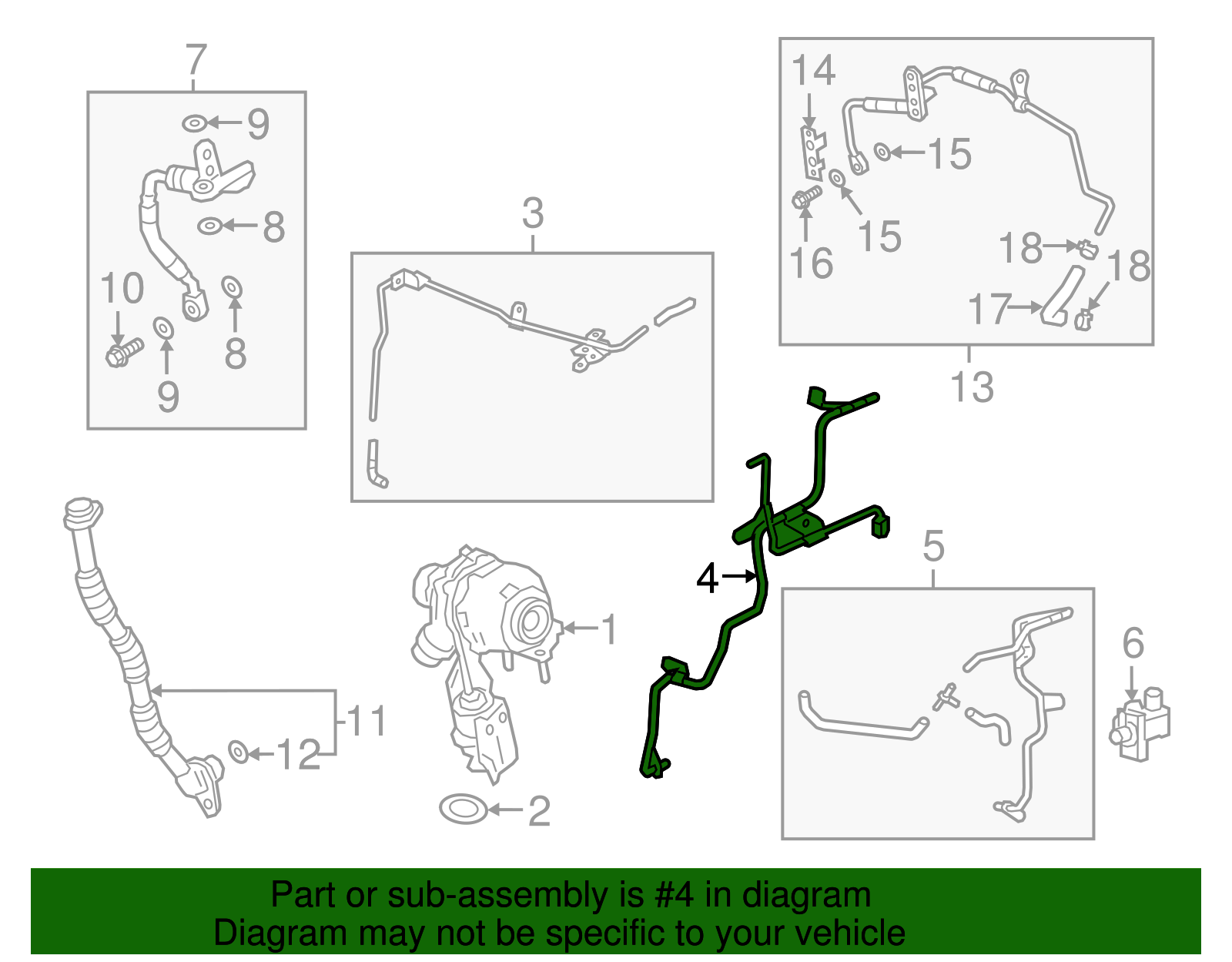 2017-2019 GM Power Brake Booster Inlet Hose Connector Fitting 55500705 ...