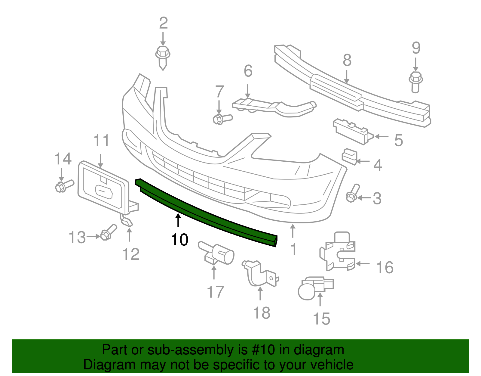OEM 2005-2010 Honda Odyssey Spoiler 71110-SHJ-A00 | Honda Automotive Parts