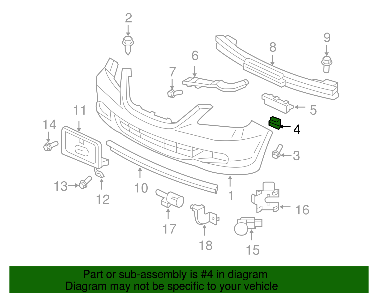 90101-SHJ-A01 - Bumper Cover Grommet 2005-2010 Honda | Honda Parts Online