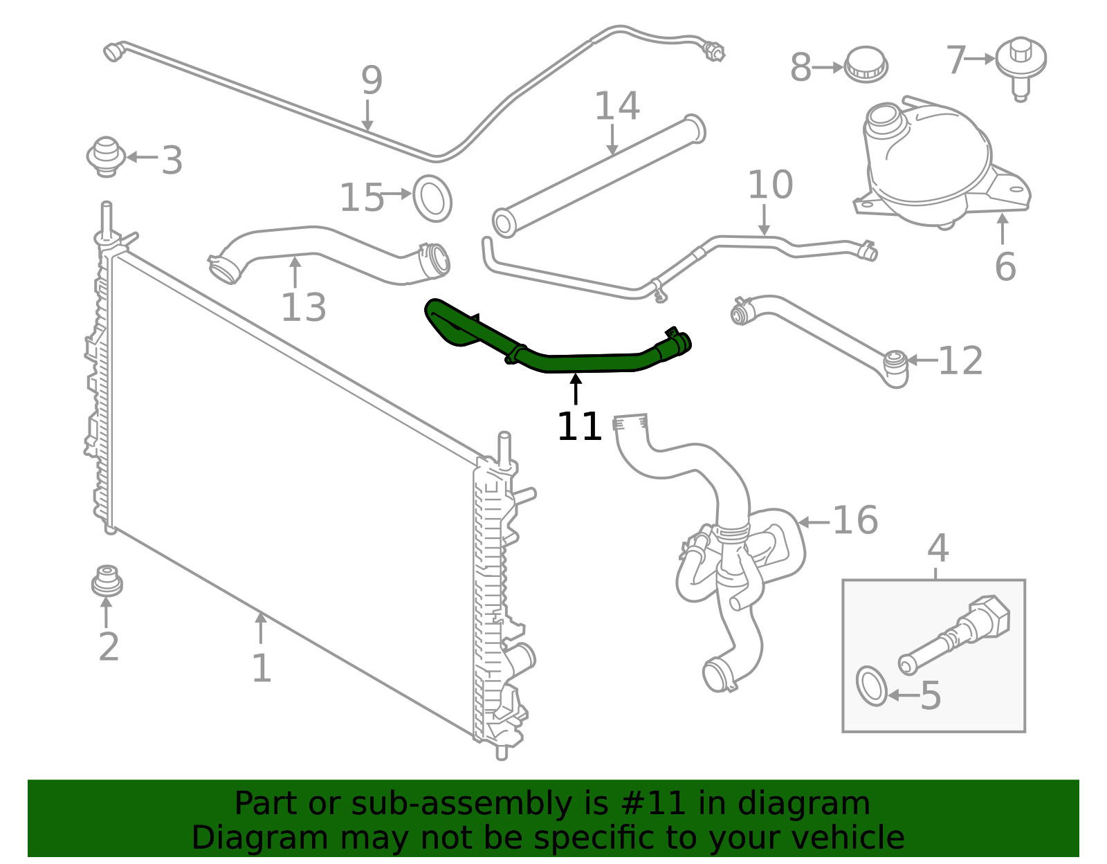 2015-2019 Ford HVAC Heater Hose CK4Z-18472-Z | TascaParts.com