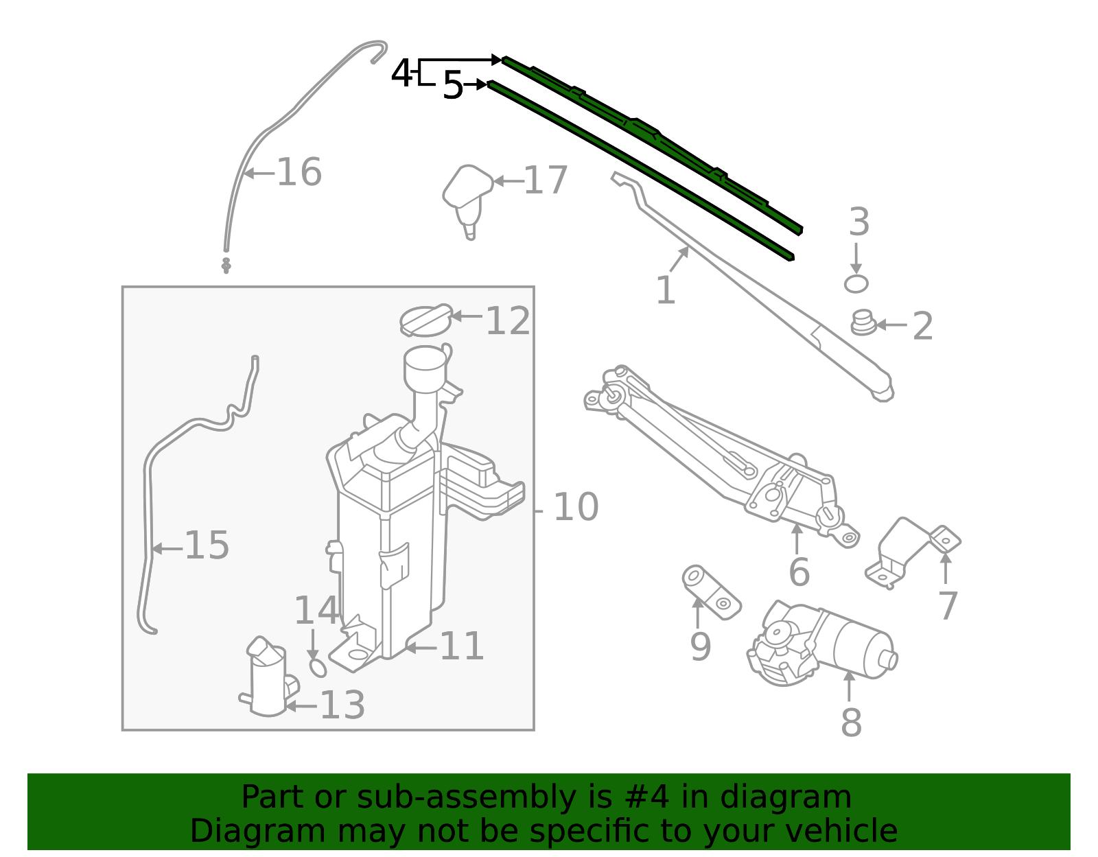 2021-2025 Hyundai Wiper Blade 98360-AA000 | OEM Parts Online