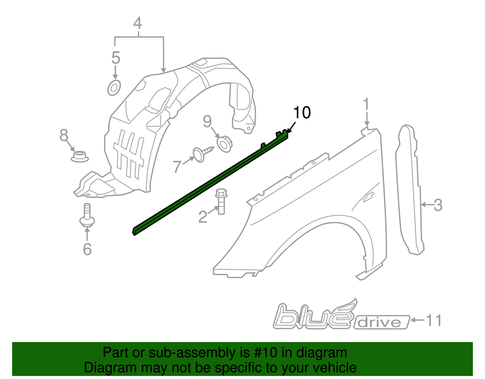 2011-2015 Hyundai Sonata Trim Molding 87772-3S001 | OEM Parts Online