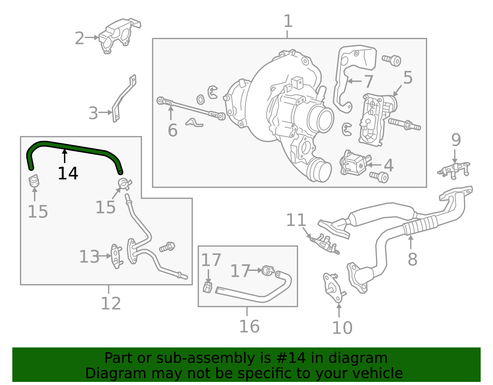 2019-2025 GM Water Return Tube 12664025 | Courtesy Parts