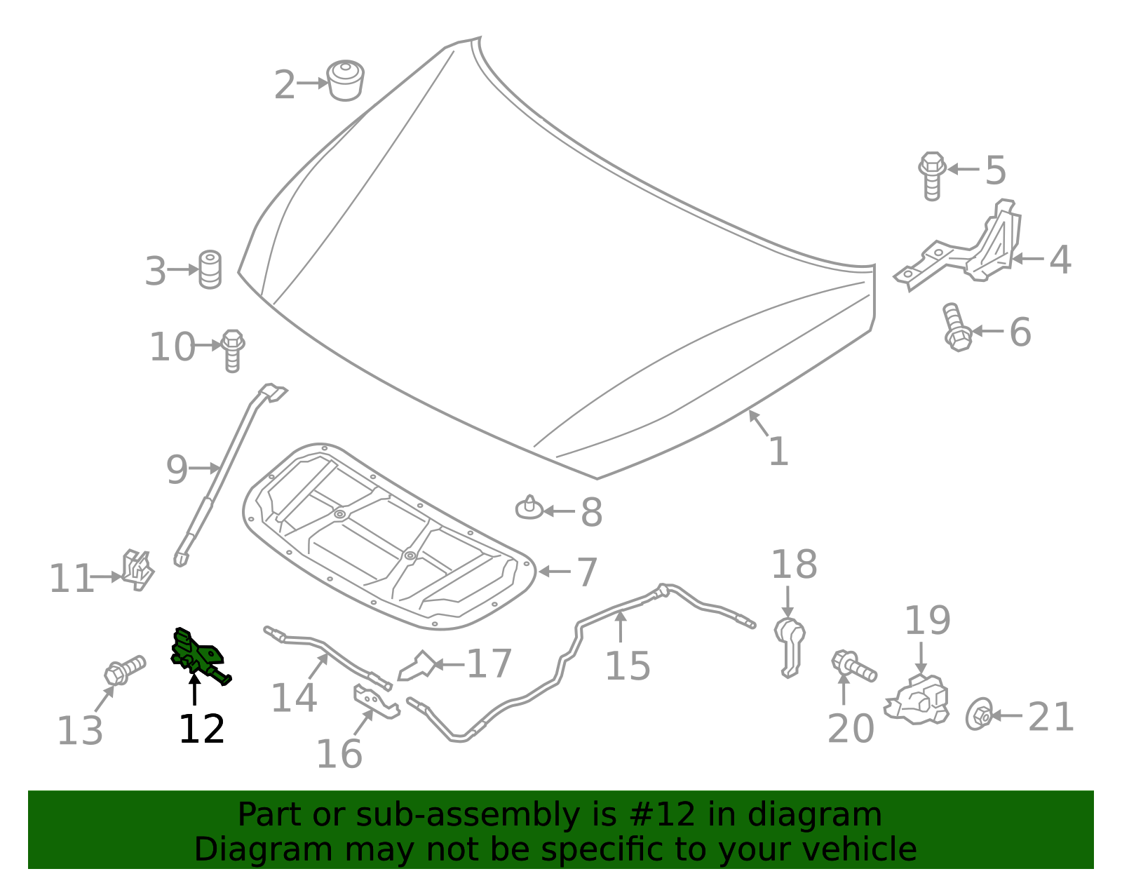 2018-2020 Hyundai Elantra GT Latch Assembly 81130-G3000 | QuirkParts