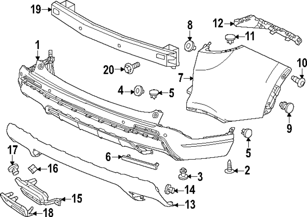71501-3D4-A00 - Bumper Cover 2023-2025 Honda CR-V | Honda Parts Online