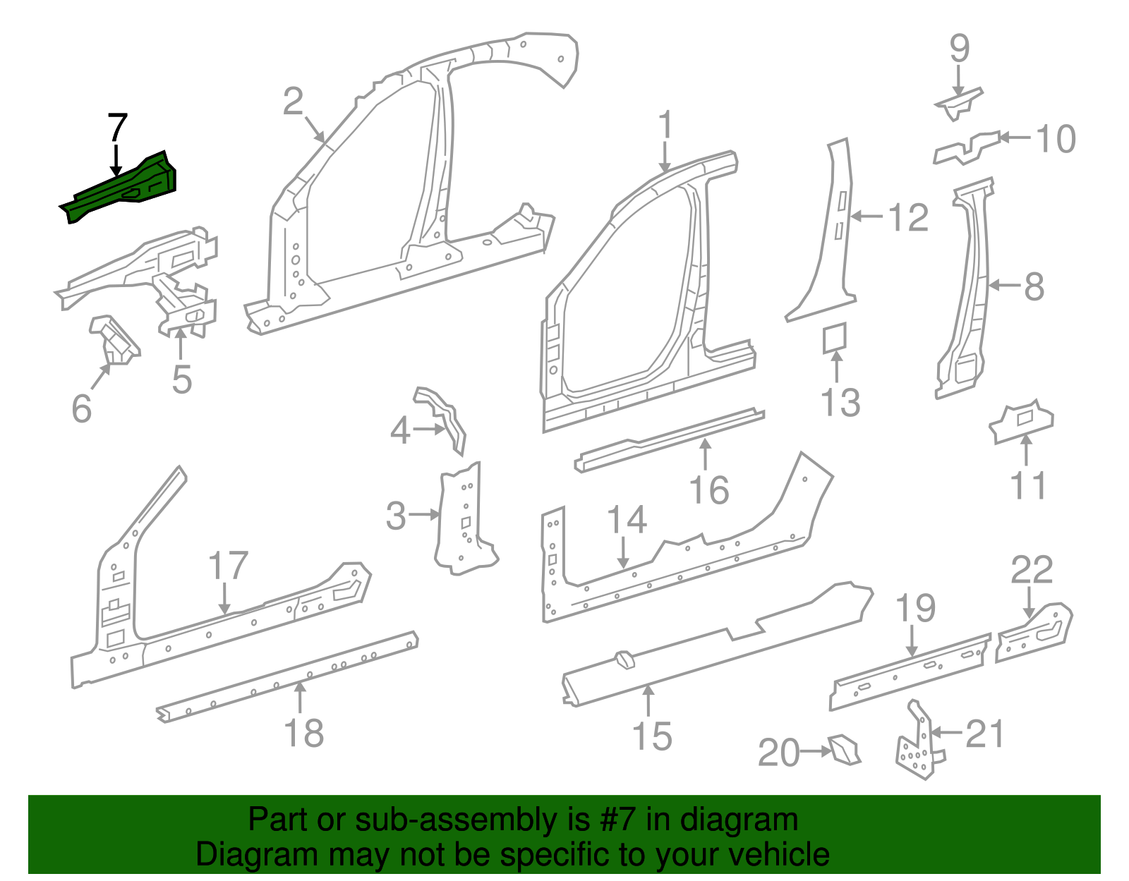 222-630-82-00 - Upper Rail 2014-2021 Mercedes-Benz | Mercedes-Benz ...