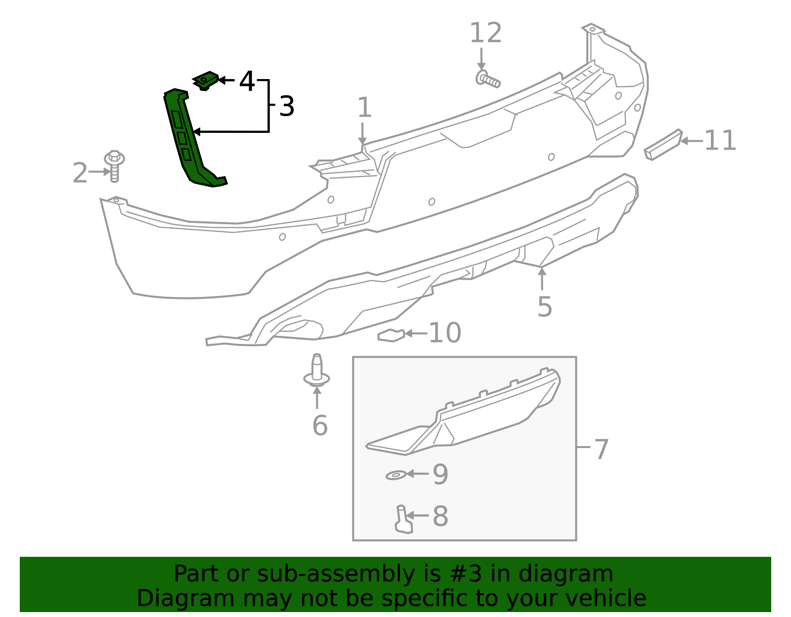 84499298 - 2019-2025 Chevrolet Blazer - Rear Driver Side Bumper Fascia ...
