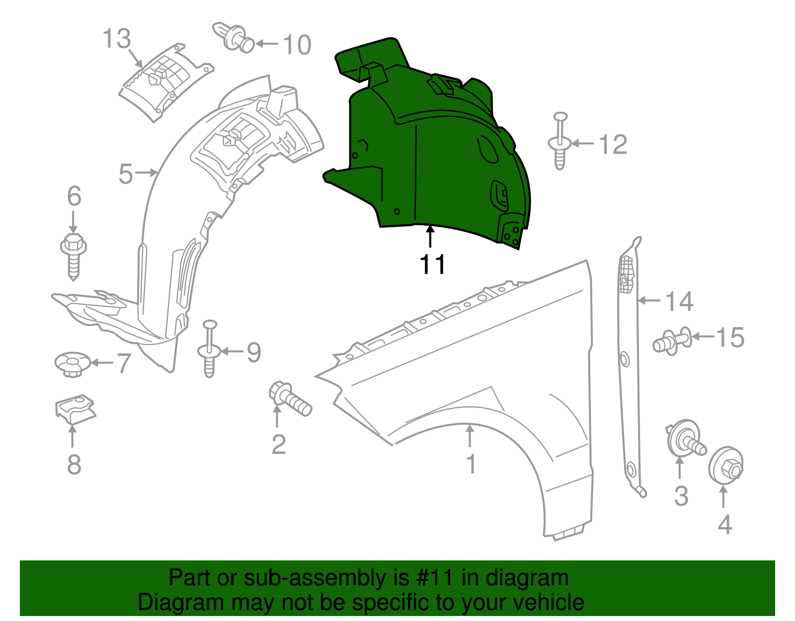 166-884-12-22 - Fender Liner 2012-2019 Mercedes-Benz | Mercedes-Benz ...