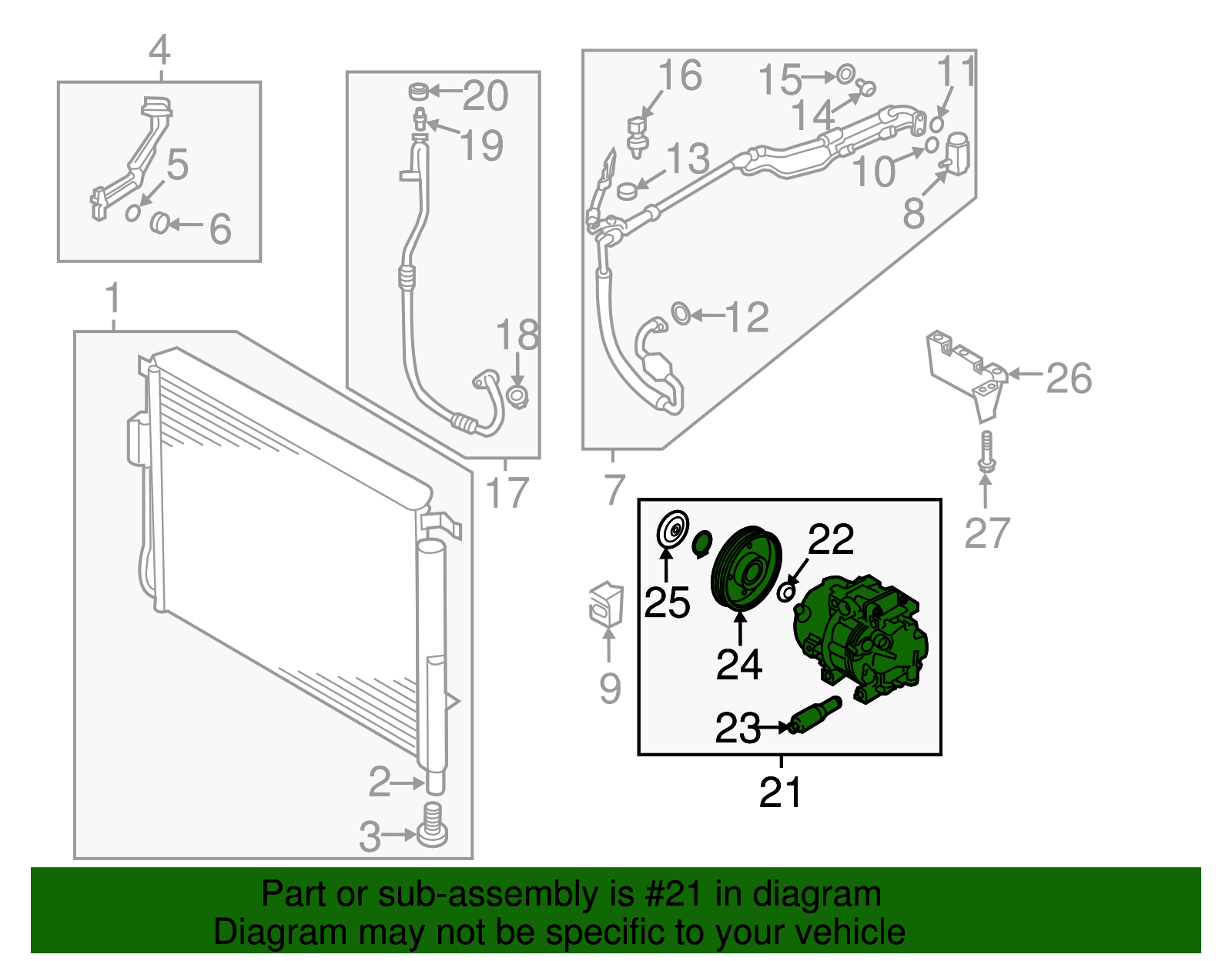 97701-C6500RU - A/C Compressor 2015-2018 Kia Sorento | Kia.Parts Store