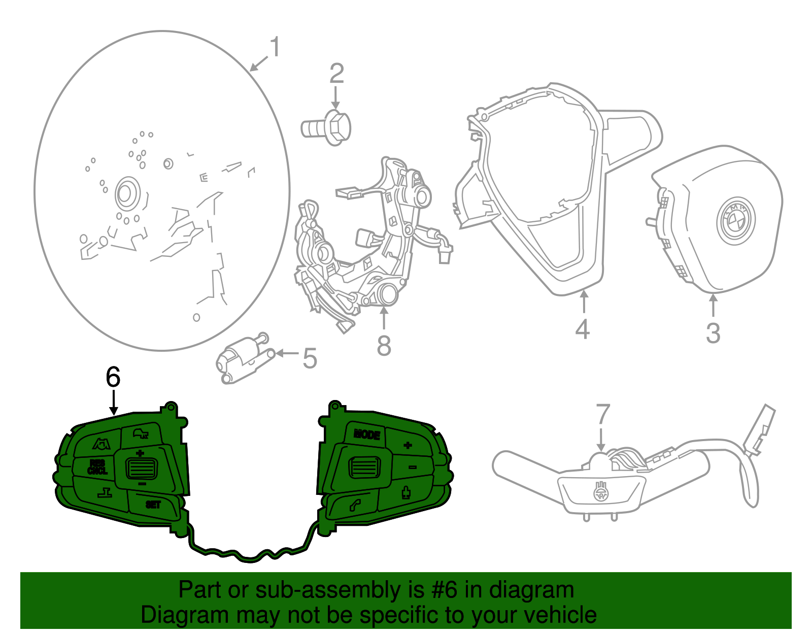2018-2021 BMW 2018-2021 BMW - Combo Switch 61-31-9-363-434 | BMW Parts Wholesale