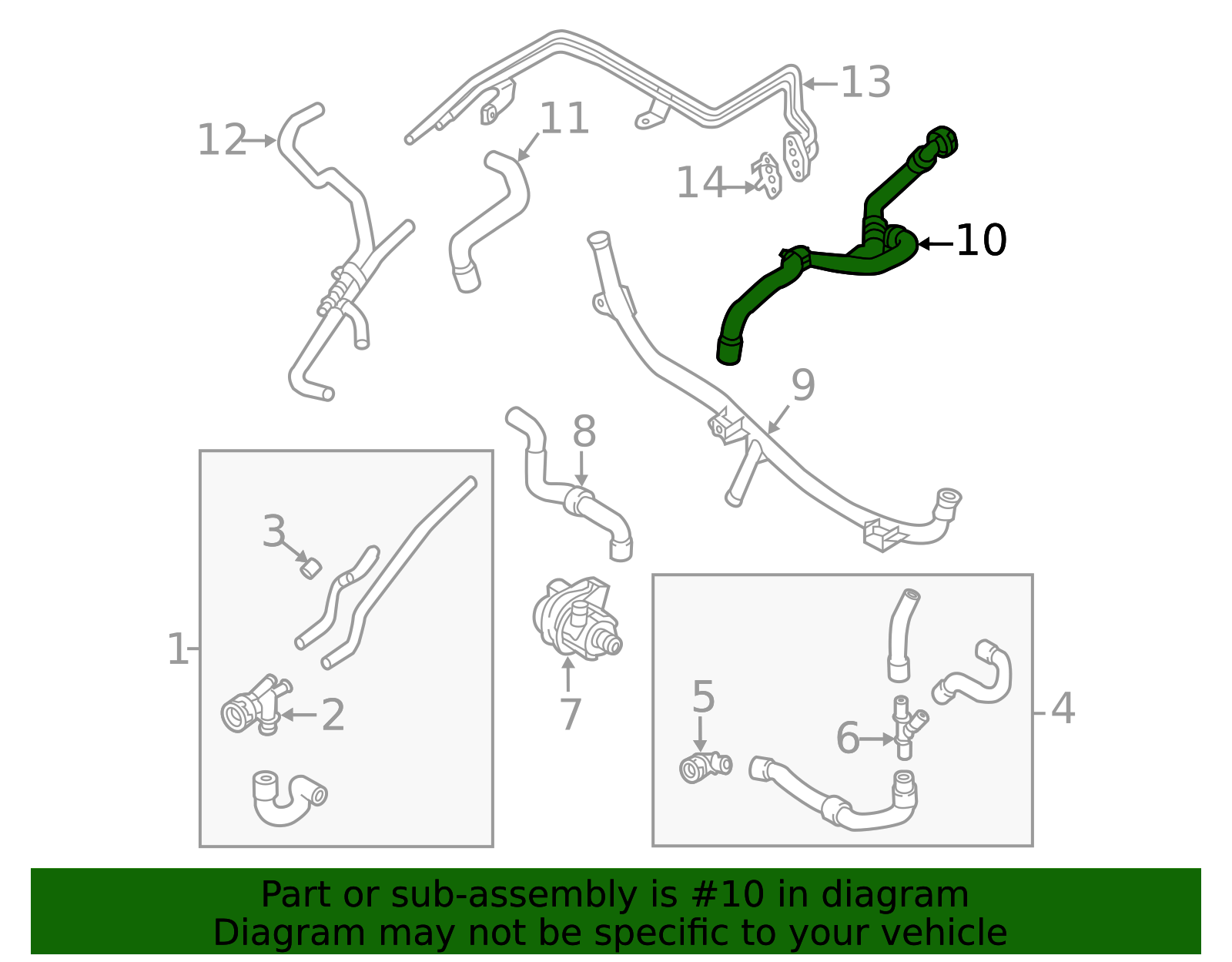 5QM-122-109-G - Water Hose 2019-2021 Volkswagen Jetta | Wolfsburg Parts ...