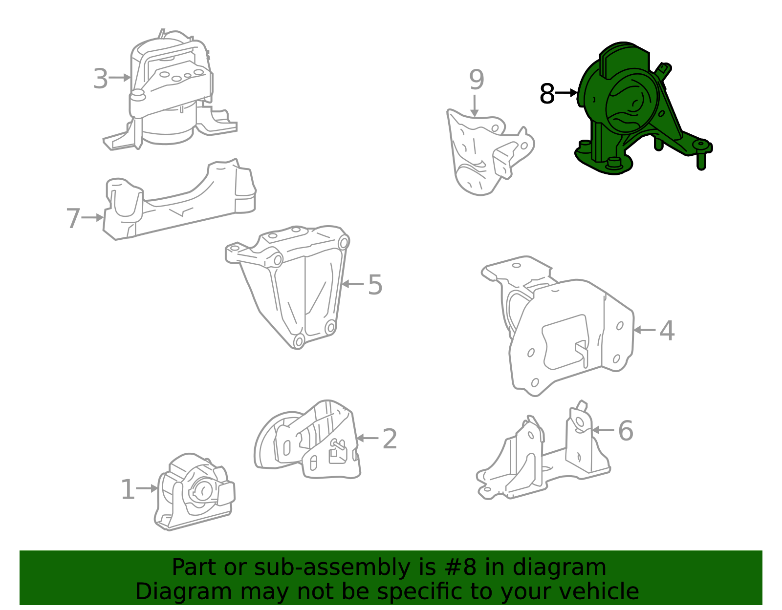 Genuine Official Toyota Rear Mount part# 12371-36190 for 2016-2018 ...
