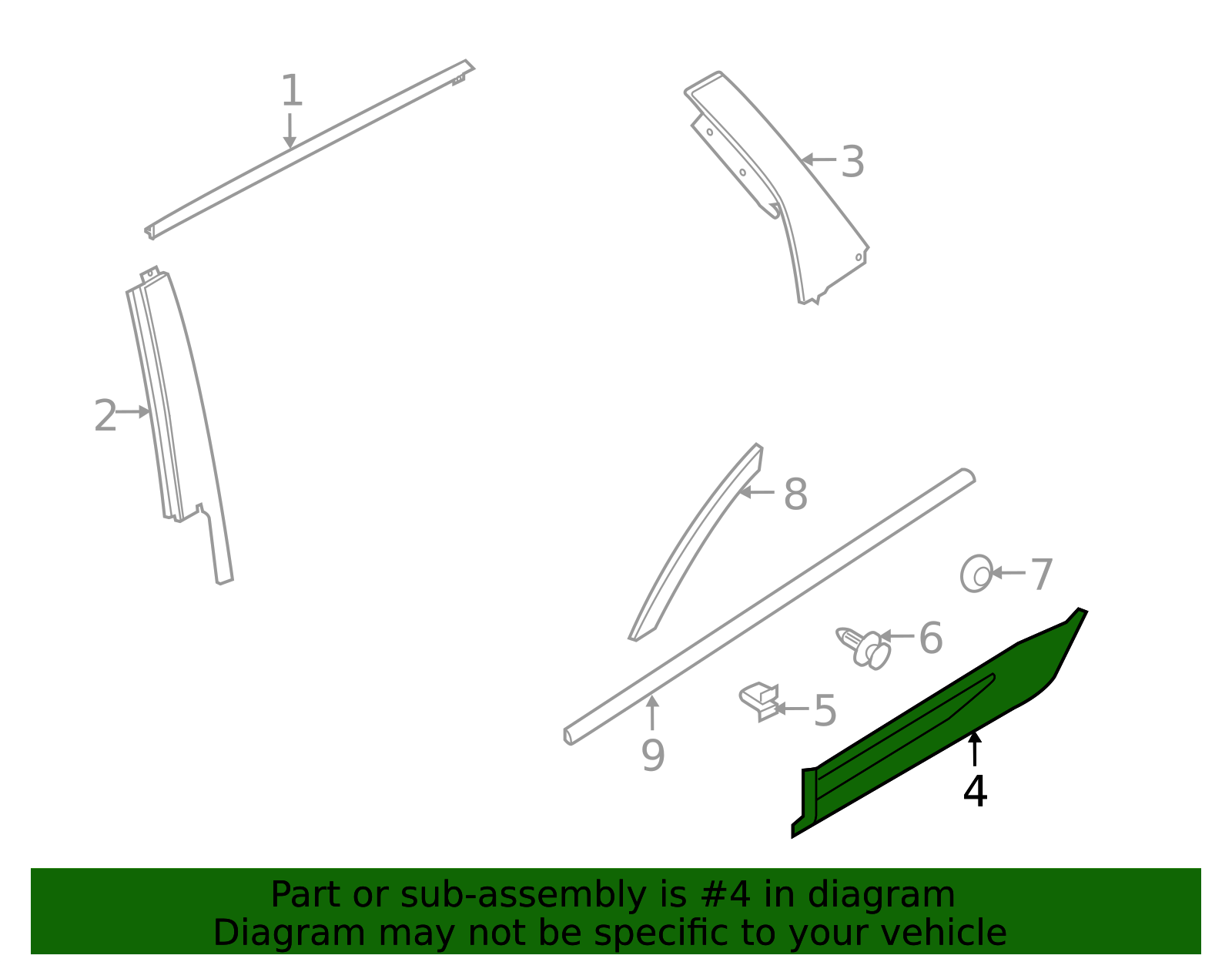 LR079522 - Lower Molding 2012-2019 Land Rover Range Rover Evoque | Land ...