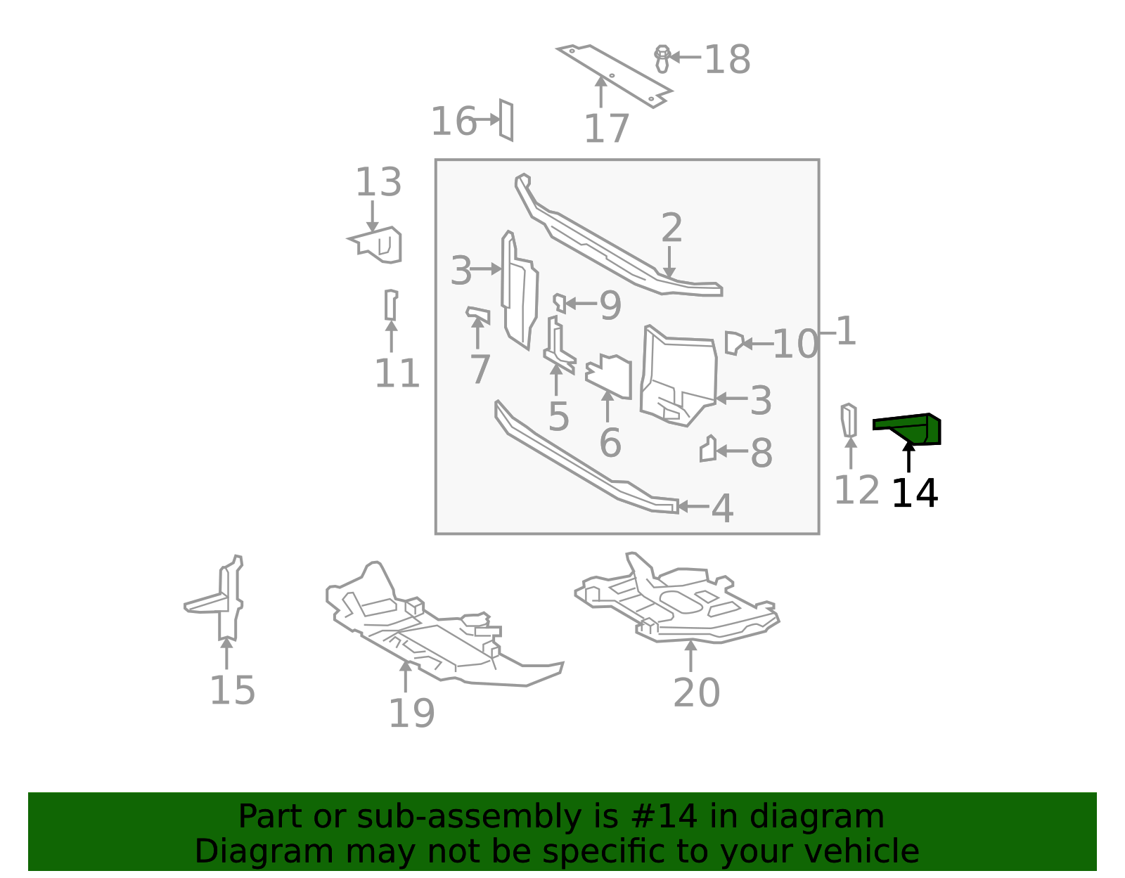 53274-35070 - High-Quality Radiator Support Panel Reinforcement Bracket ...