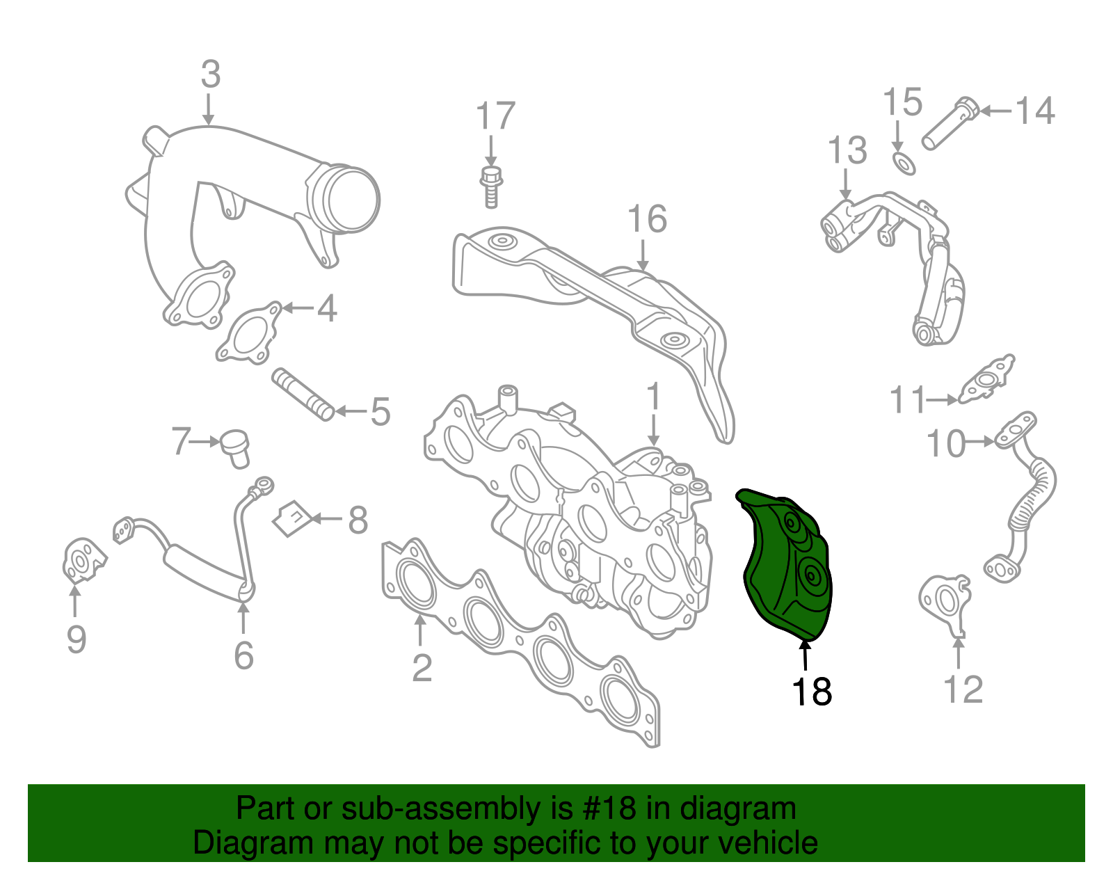 Hyundai - 28528-2B720 - Exhaust Heat Shield - 2015-2019 Hyundai | OEM ...