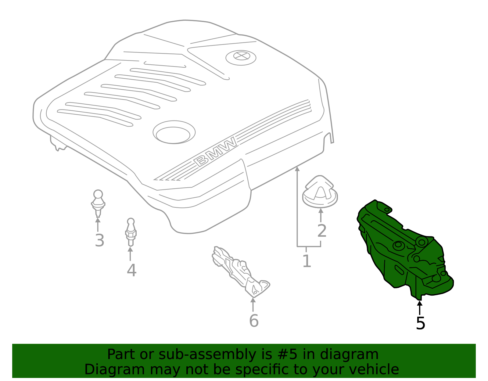 2019-2025 BMW Engine Cover Upper Cover 11-14-8-666-846 | BMW Parts ...