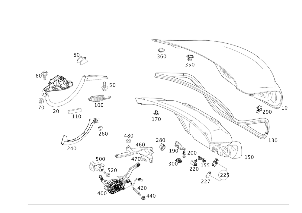 205-750-00-31 - Console 2008-2018 Mercedes-Benz | Mercedes-Benz USA Parts