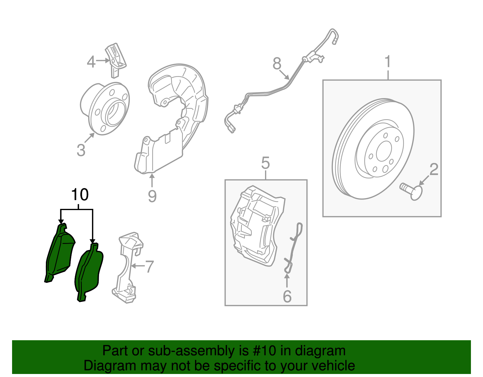 Genuine Brake Pad Kit for 2016-2017 Volvo XC60 | Part# 32373192 | Over ...