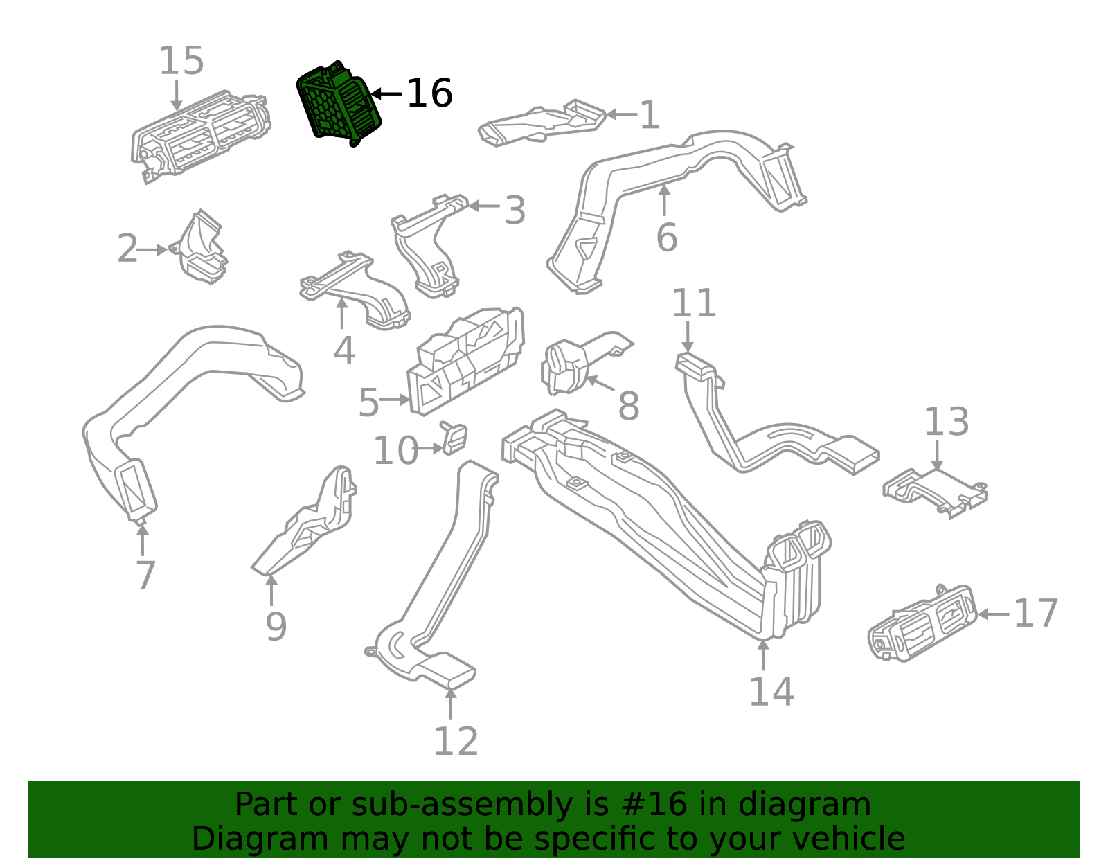 LR084735 - High-Quality Dashboard Air Vent for 2014-2022 Land Rover ...
