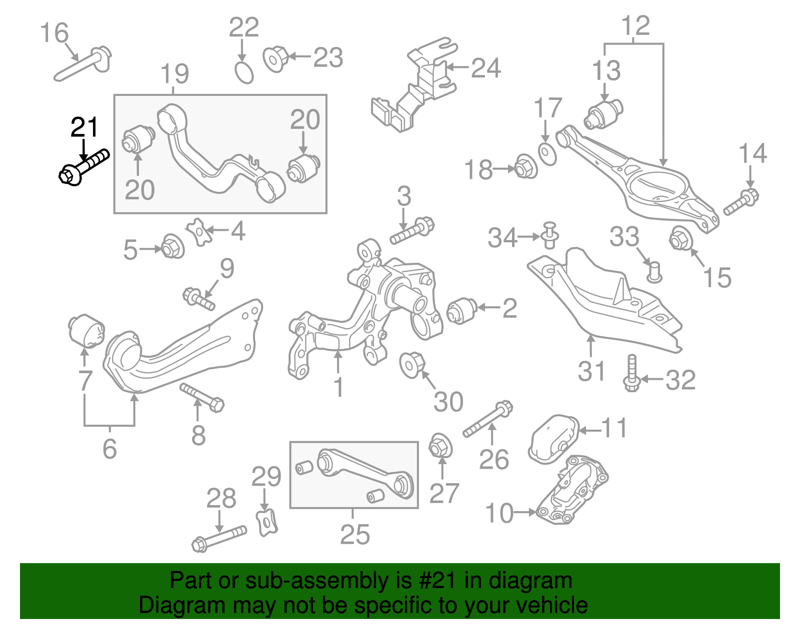 2005-2025 Volkswagen Upper Control Arm Adjust Bolt WHT-000-227 | VW ...