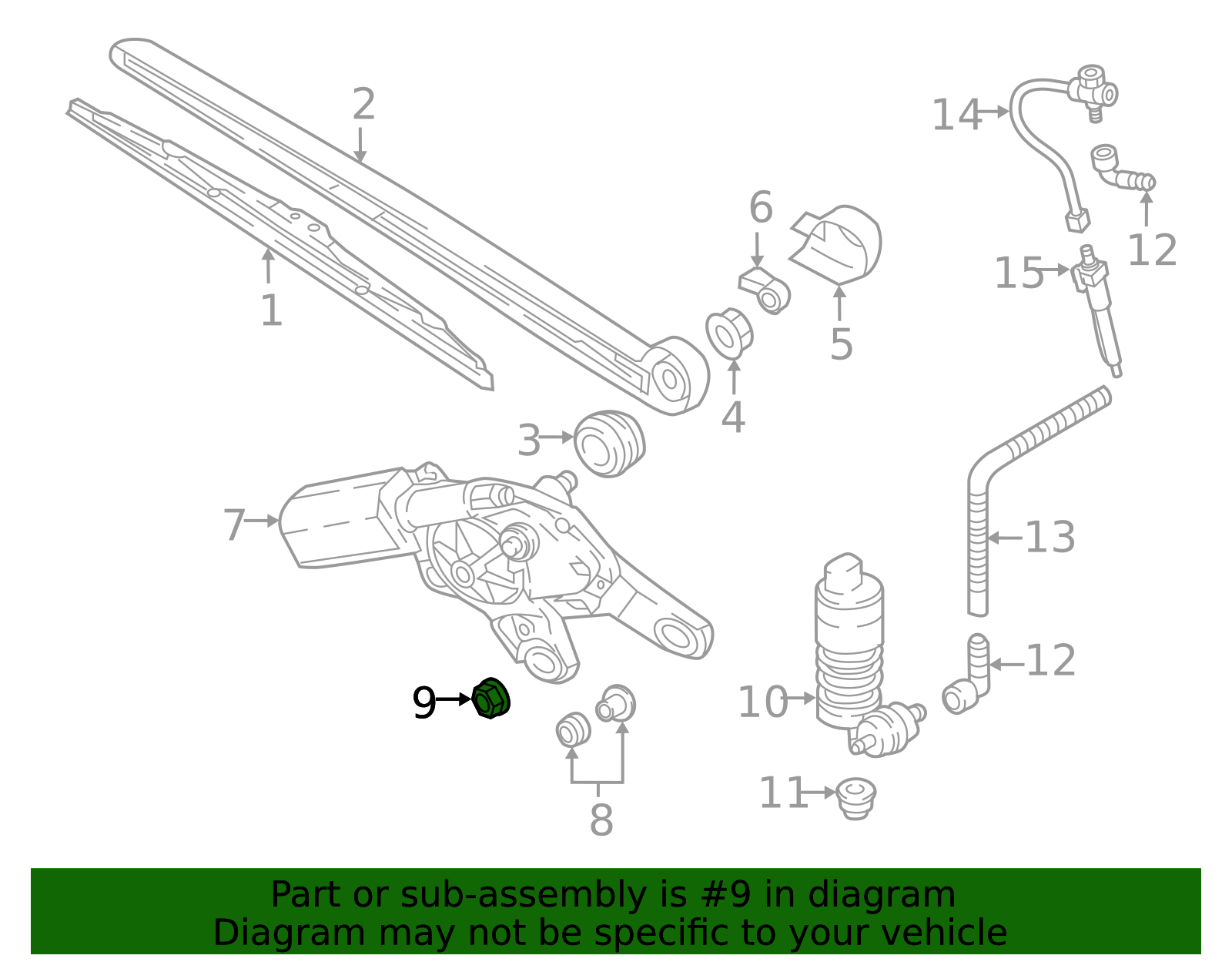 N-907-143-03 - Wiper Motor Nut 2004-2025 Audi | Audi OEM Parts