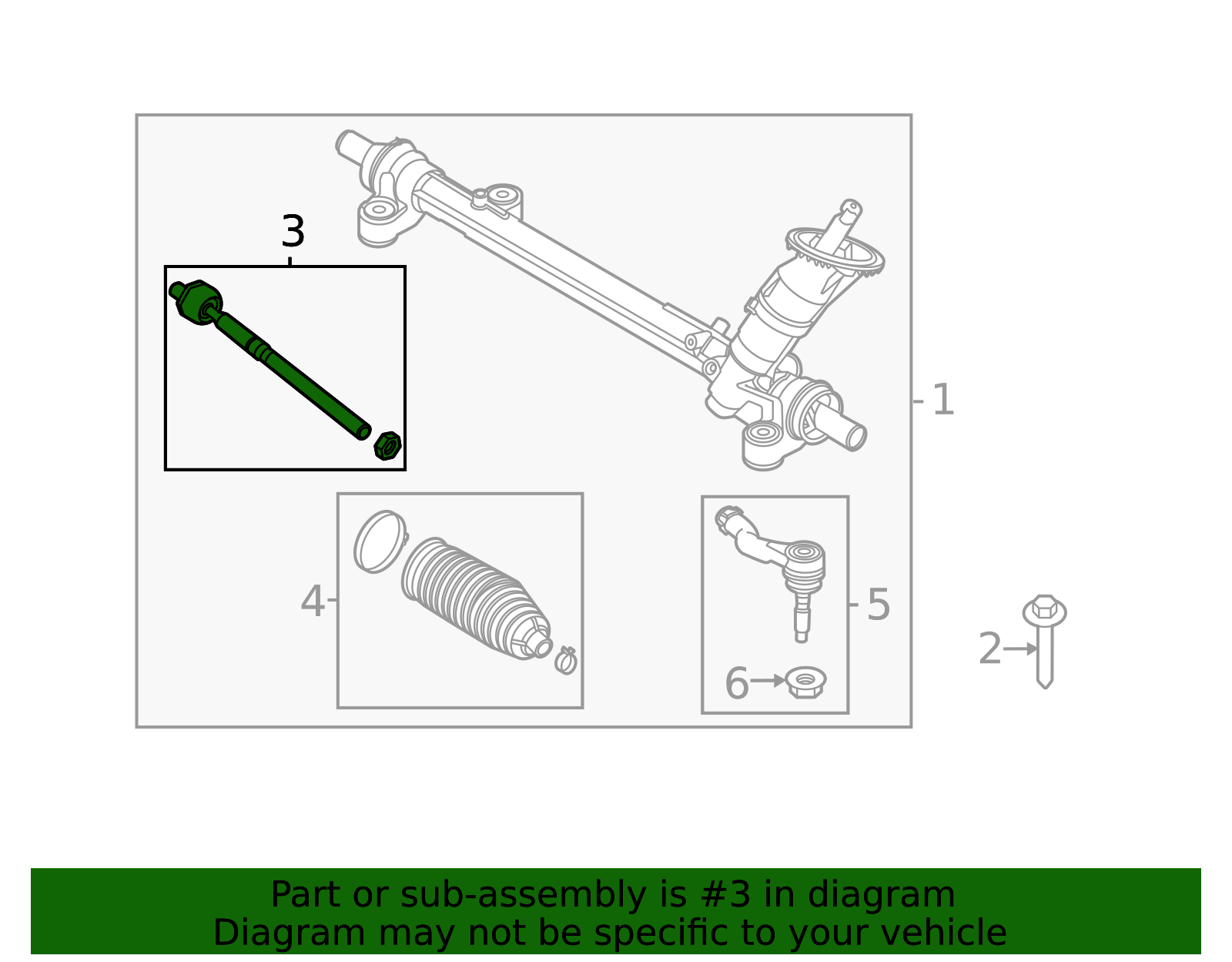 2021-2025 Ford Mustang Mach-E Inner Tie Rod LJ9Z-3280-A | Awesome Parts ...