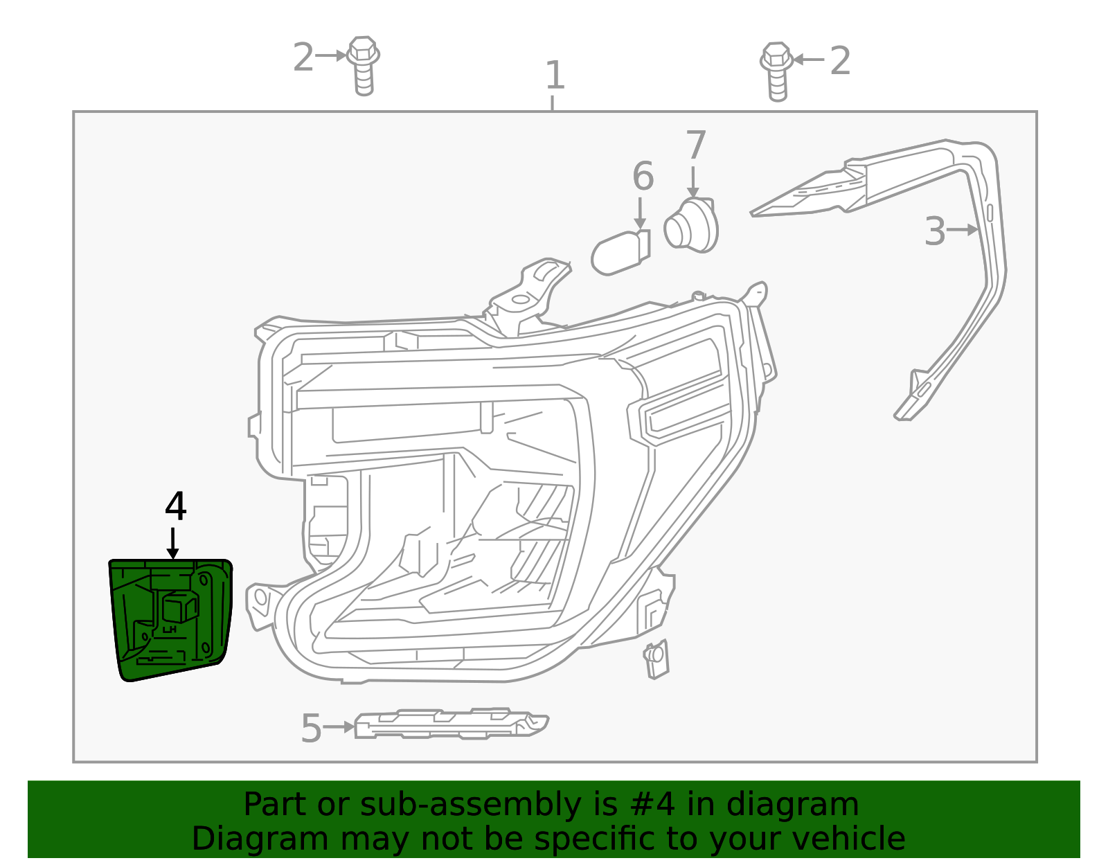84556715 - High-Quality Passenger Side Headlamp Bracket for AutoNation ...