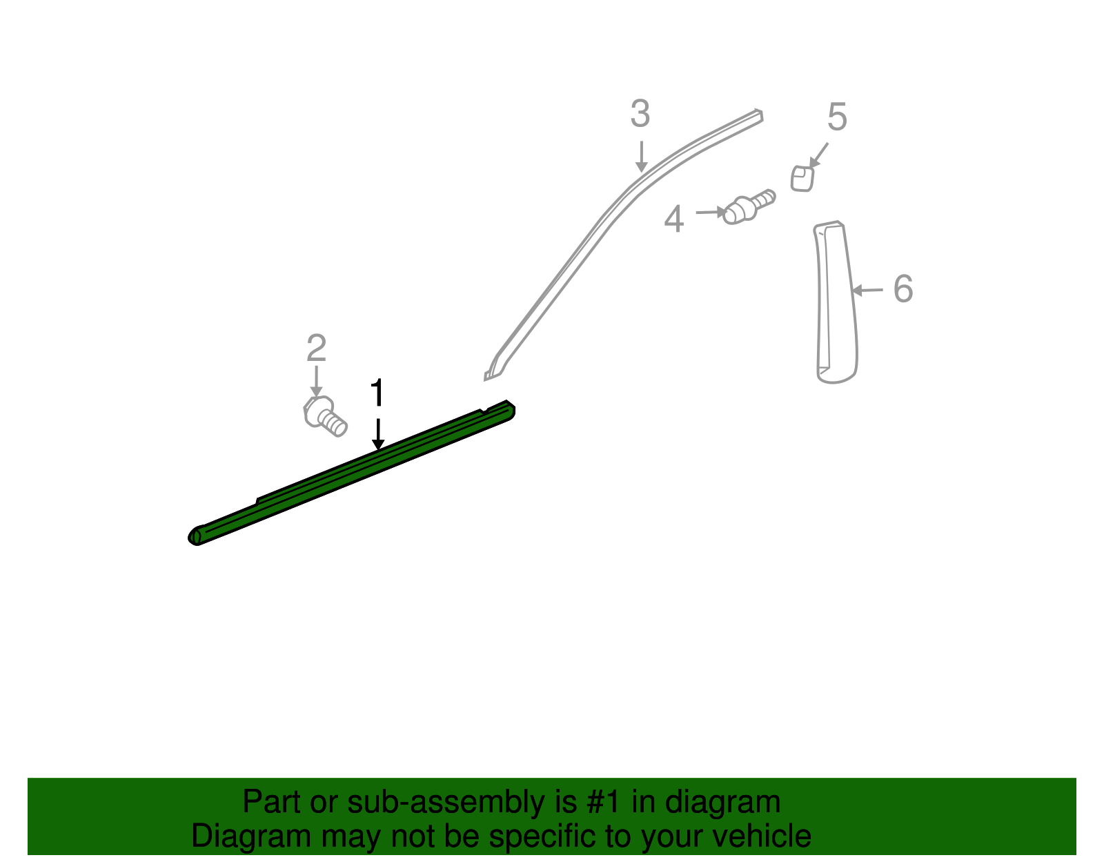 72450-SEP-A01ZA - 2004-2008 Acura TL - Molding Assembly, L Front Door ...