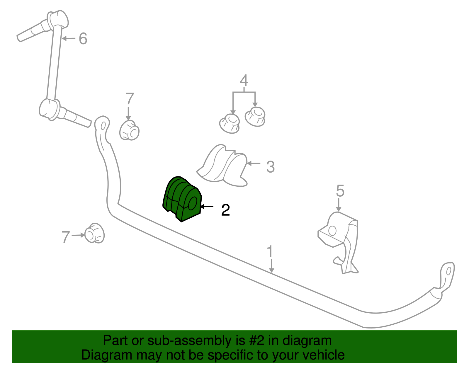 2008-2016 GM Front Suspension Stabilizer Shaft Insulator 92219337 ...