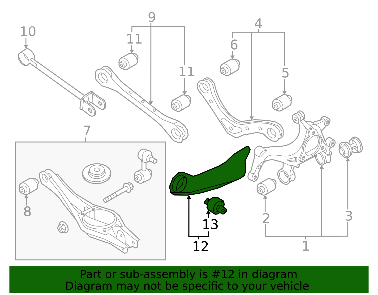 55270-AAAA0 - High-Quality Trailing Arm for 2021-2025 Hyundai Elantra ...