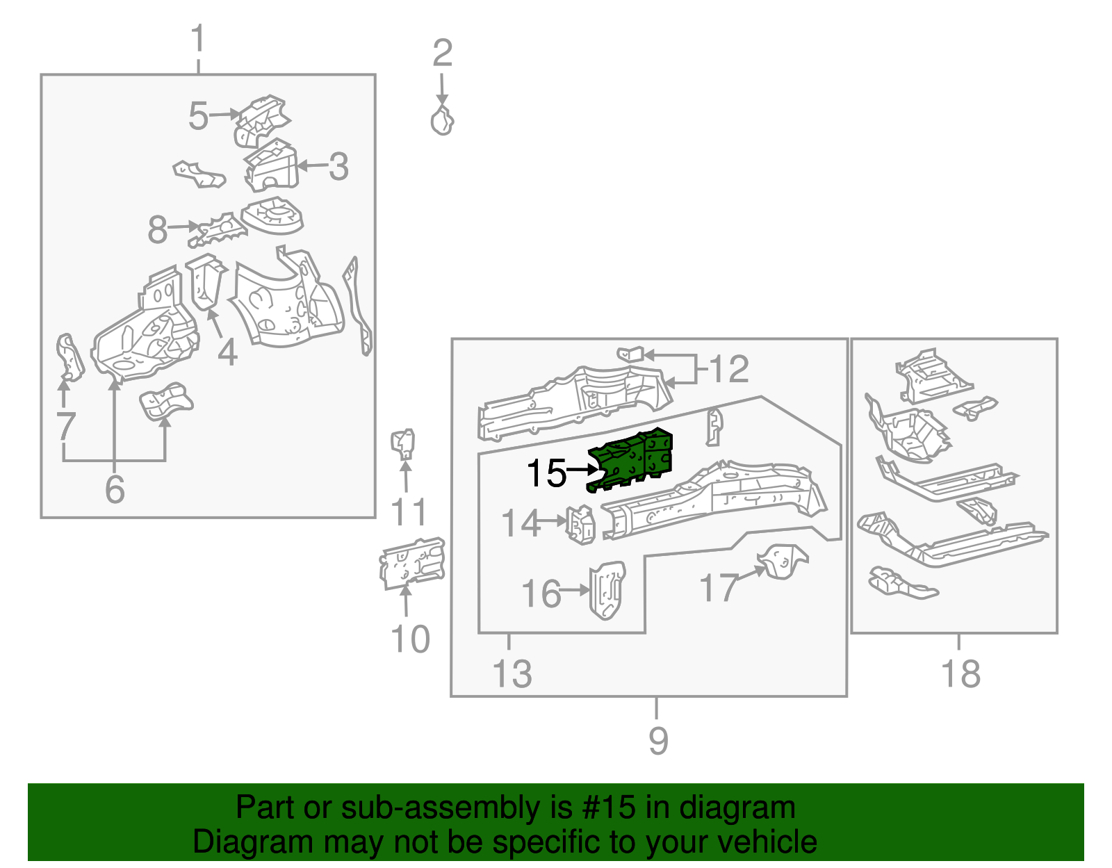 Genuine Toyota Reinforcement part# 57017-47020 for 2004-2009 Toyota ...