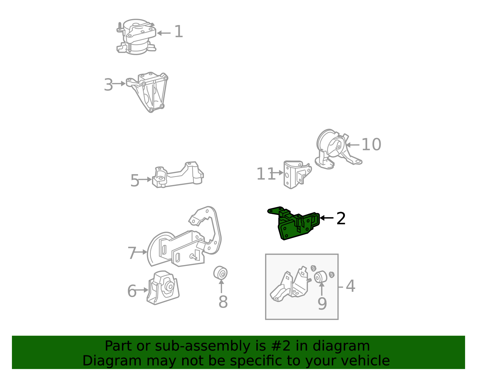 Engine Mount - OEM Vibration Isolator for Toyota | AutoNation Parts