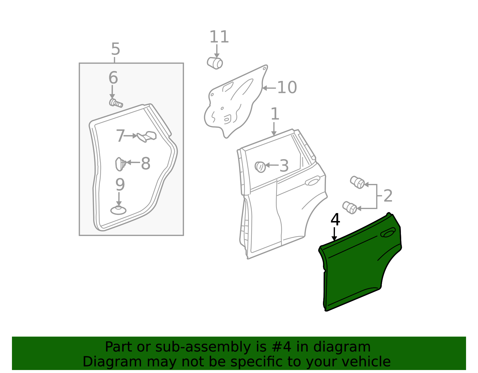 2009-2013 Honda Fit Outer Panel 67651-TF0-305ZZ | Honda Factory Parts