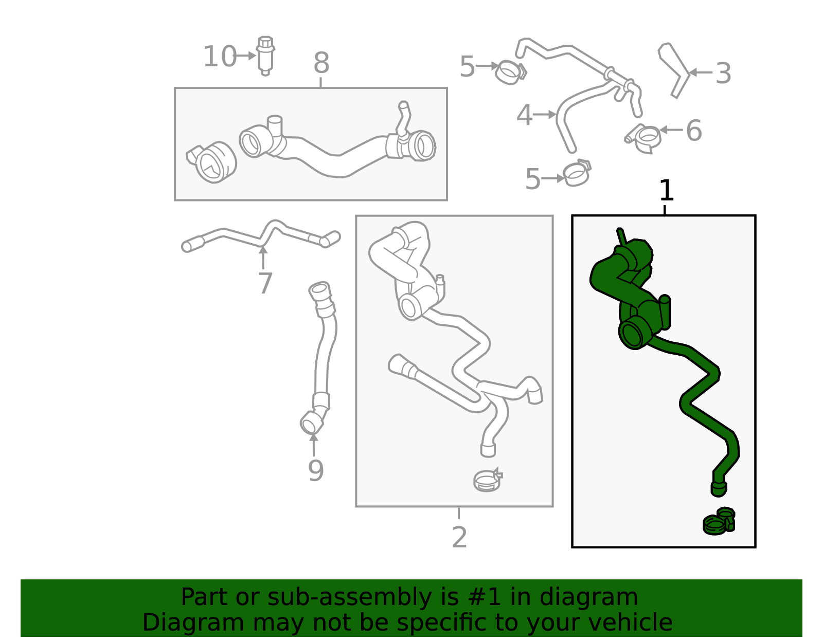 17127595252 - 2010-2019 BMW Upper Hose (17-12-7-595-252) | BMW of South ...