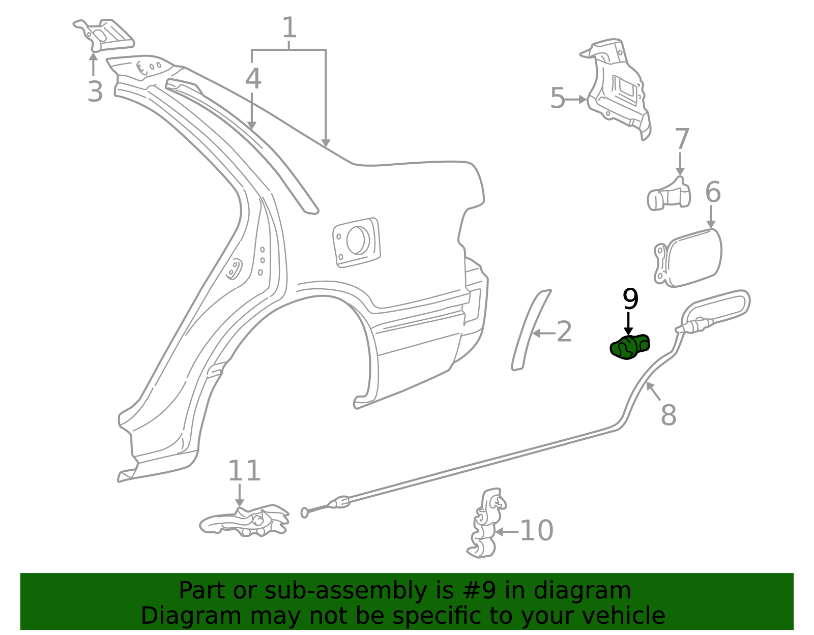 Fuel Filler Door Release Cable Clip 77377-AA010 | Toyota Parts Center