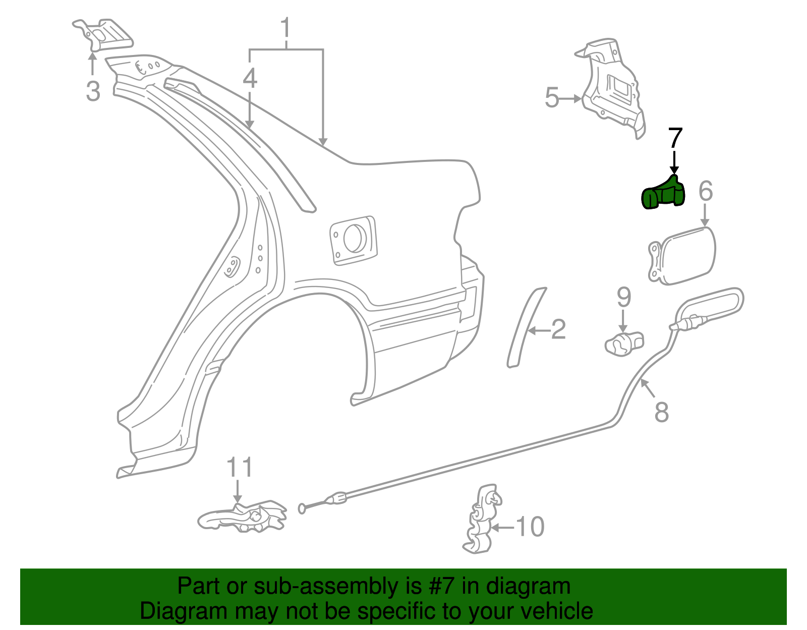 Genuine Toyota Fuel Door Spring part# 77360-33020 for 1998-2006 Toyota ...