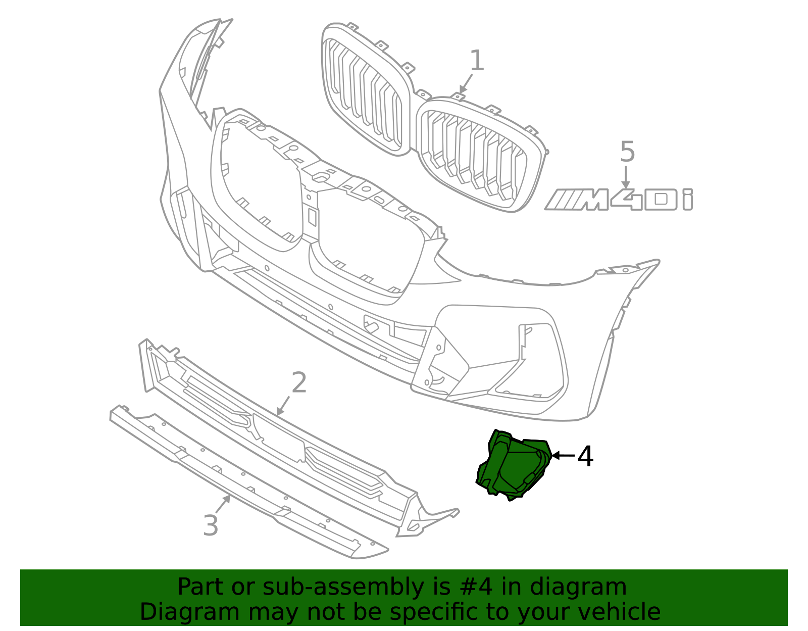 51-11-8-081-199 - 2022-2024 BMW X4 - Air Inlet Cover | Buy BMW Parts Now