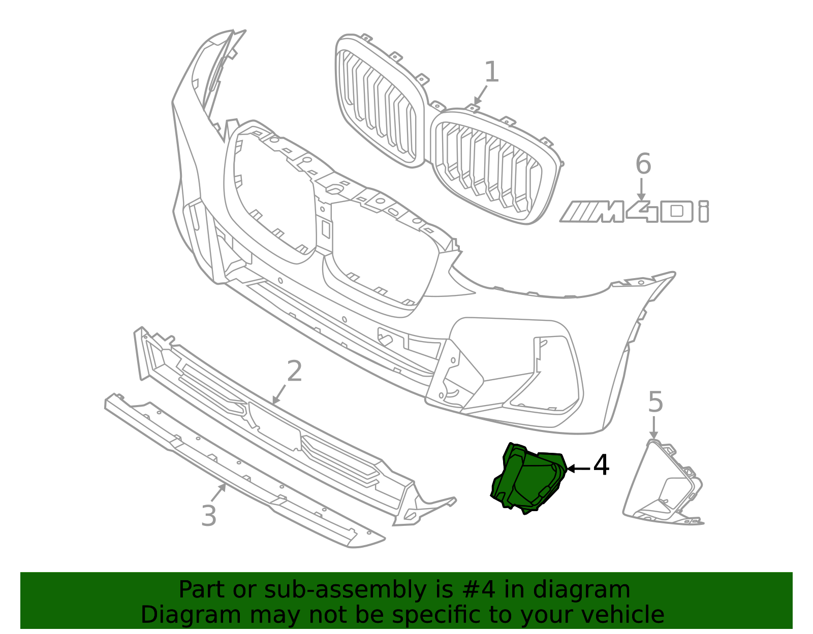 51-11-8-081-200 - 2022-2024 BMW X4 - Air Inlet Cover | Buy BMW Parts Now