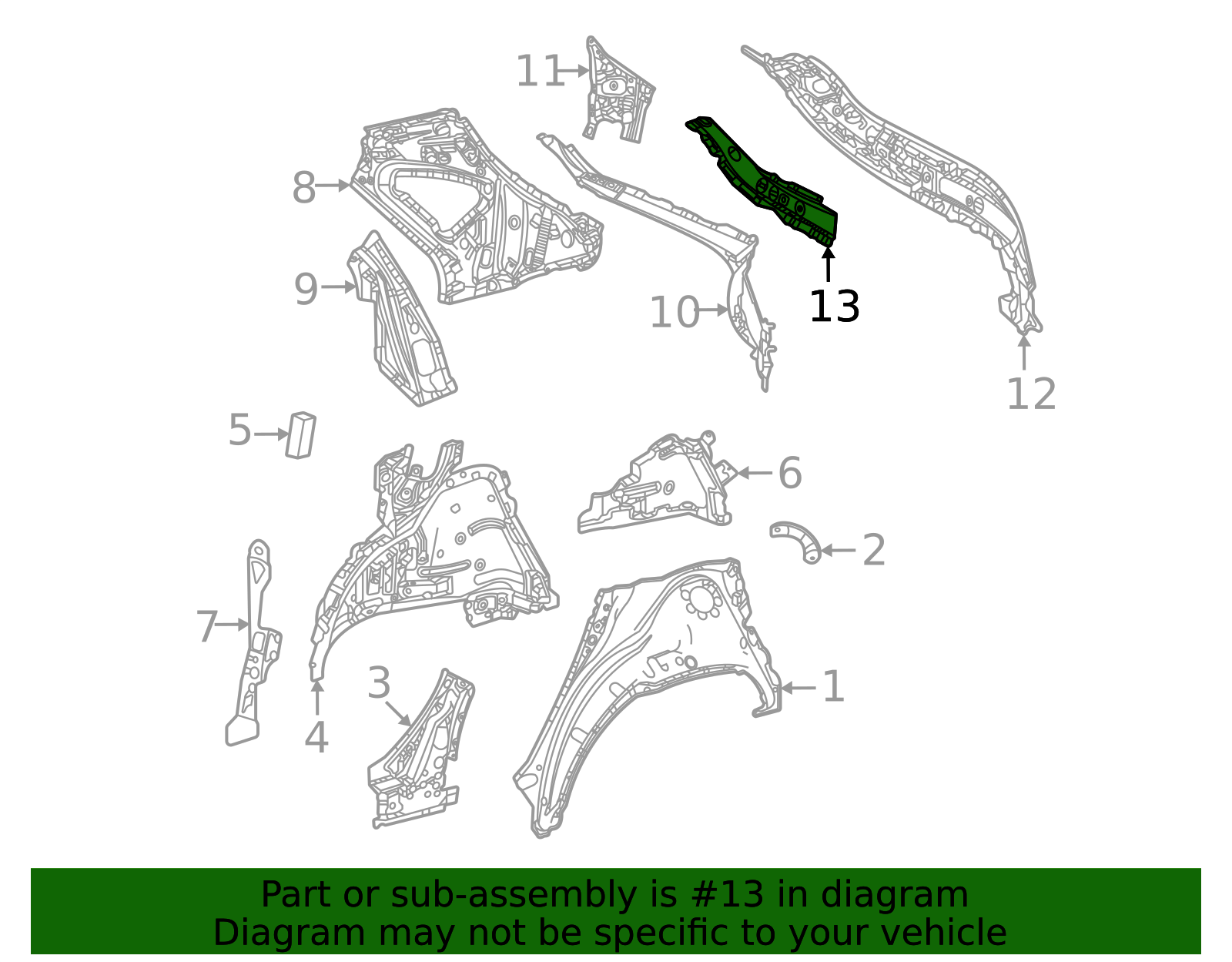 61724-F6010 - High-Quality Body D-Pillar Reinforcement for 2022-2025 ...